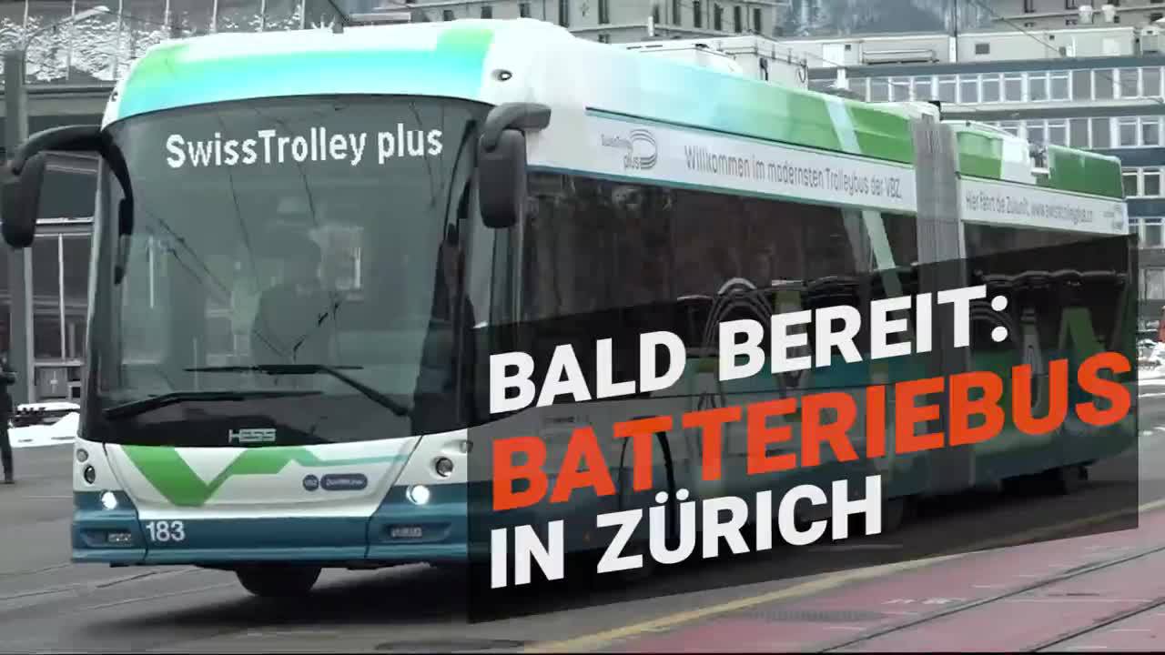 Nun fährt ein Batterie-Trolleybus durch Zürich